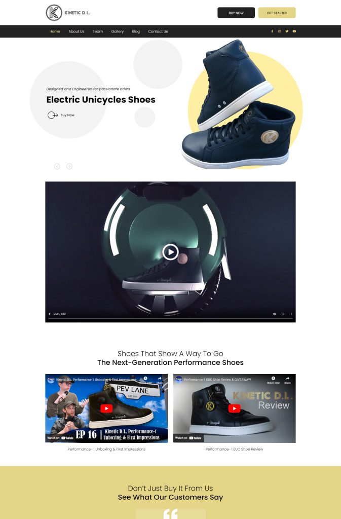 Kinetic DL (Web Design Project, Mississauga)